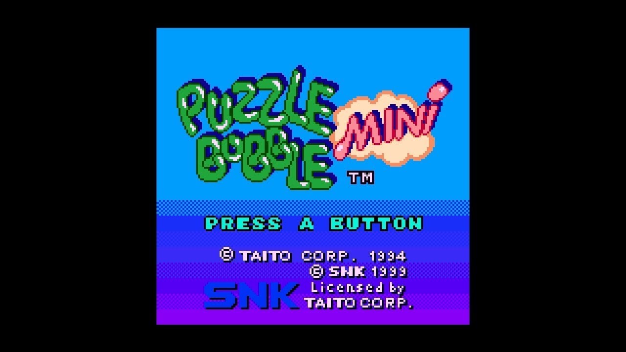 Puzzle Bobble Mini, Consolized Neo Geo Pocket Color - YouTube