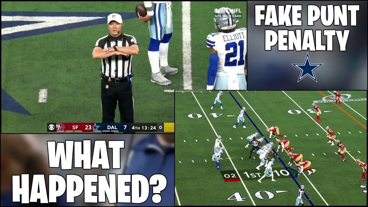 Dallas Cowboys Fake Punt Delay of Game | What Happened? - YouTube