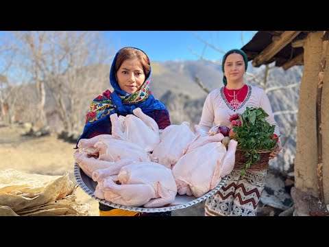 Chickens Meat, Onions and Plum Sauce Turned to Chicken Mosamma Stew with Pilaf