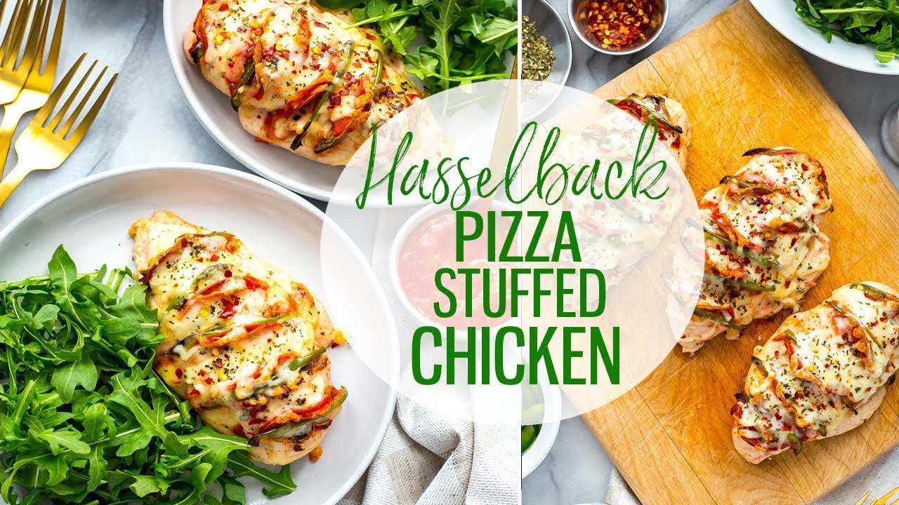 Hasselback Pizza Stuffed Chicken - YouTube