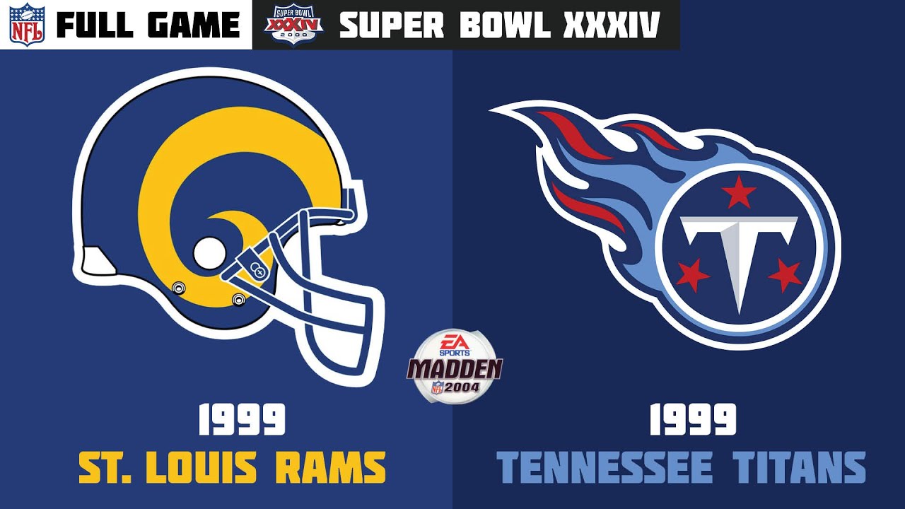 Madden NFL 2004 Historic Teams - 1999 St. Louis Rams vs. 1999 Tennessee ...