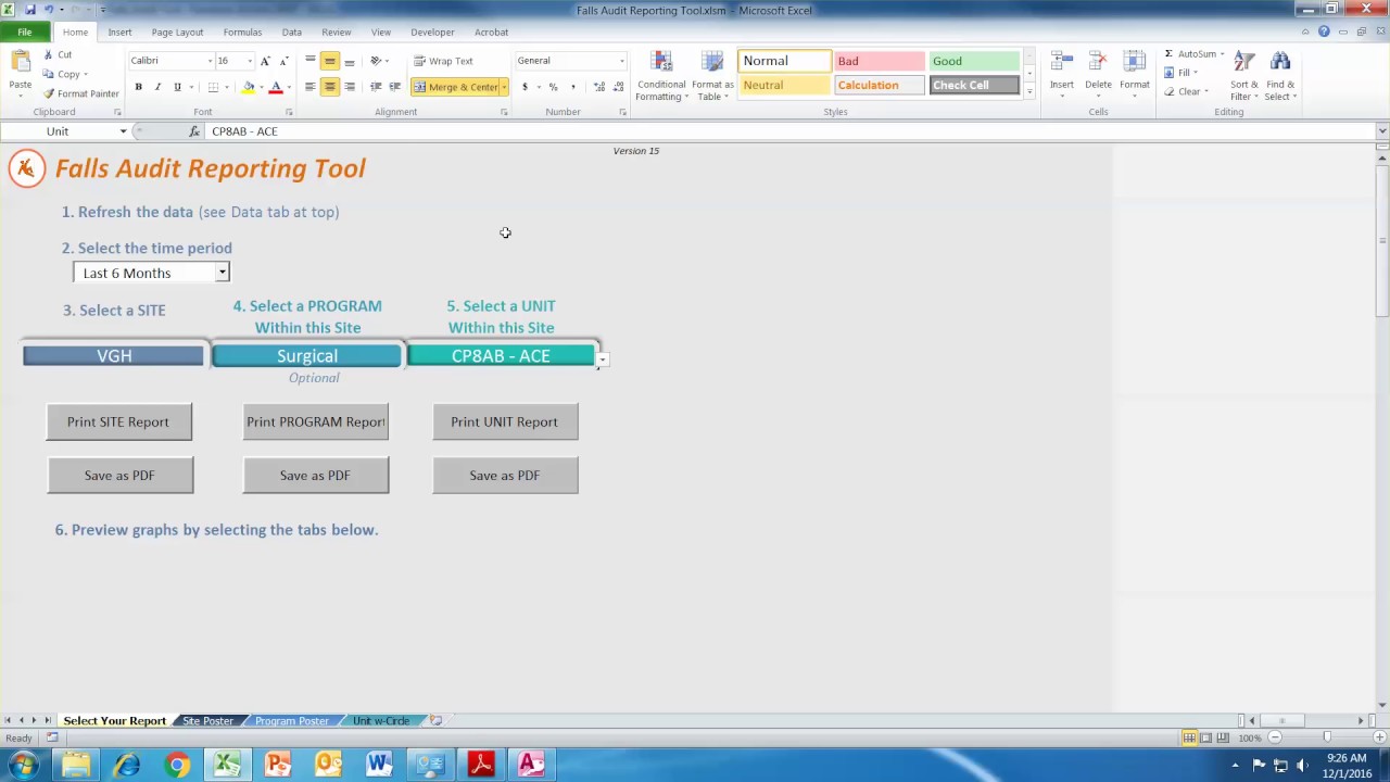 How to Create Falls Audit Reports, Feb 2017 - YouTube