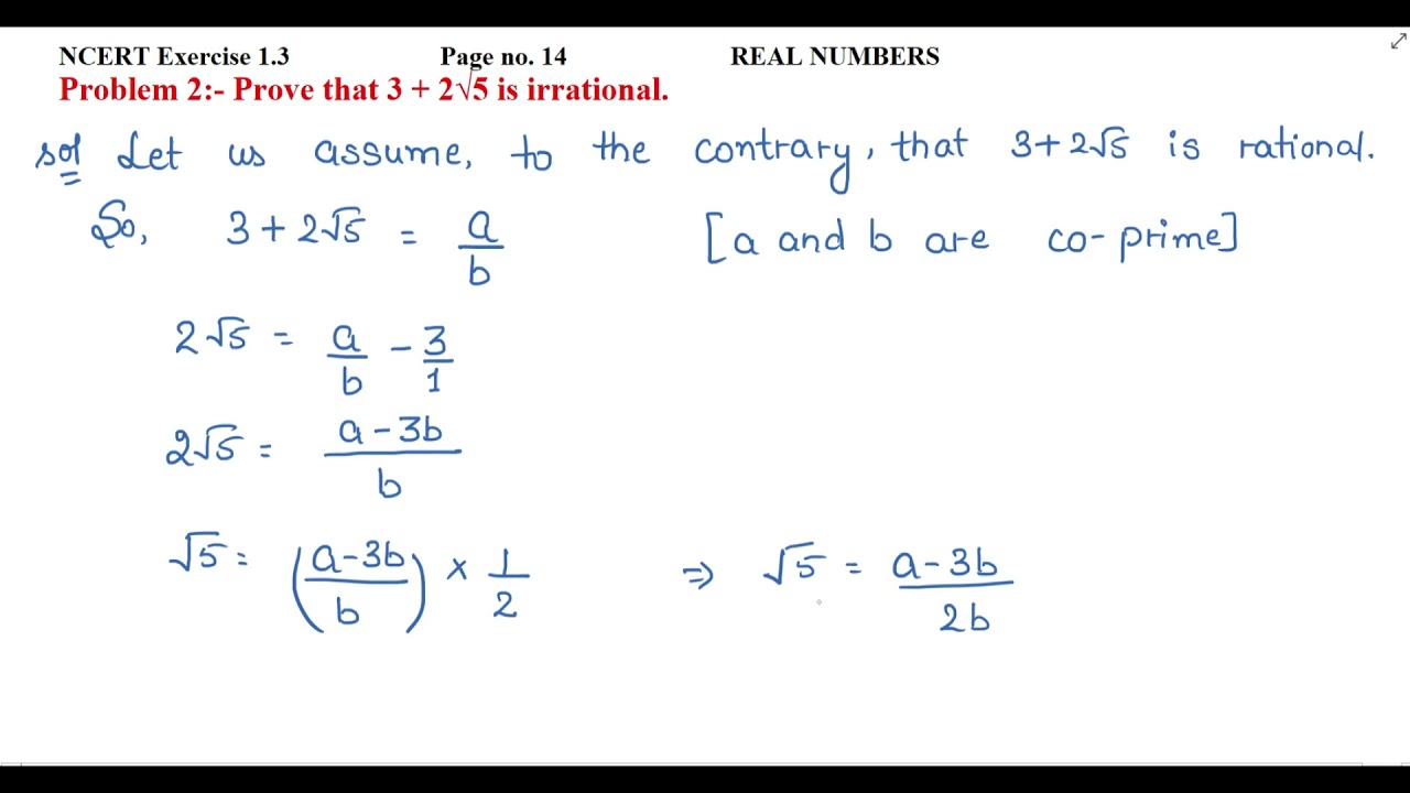 Prove That 3 2 5 Is Irrational YouTube Prove That 3 2 5 Is Irrational YouTube