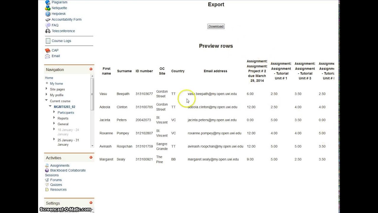 Downloading you grade book | UWI Open Campus - YouTube