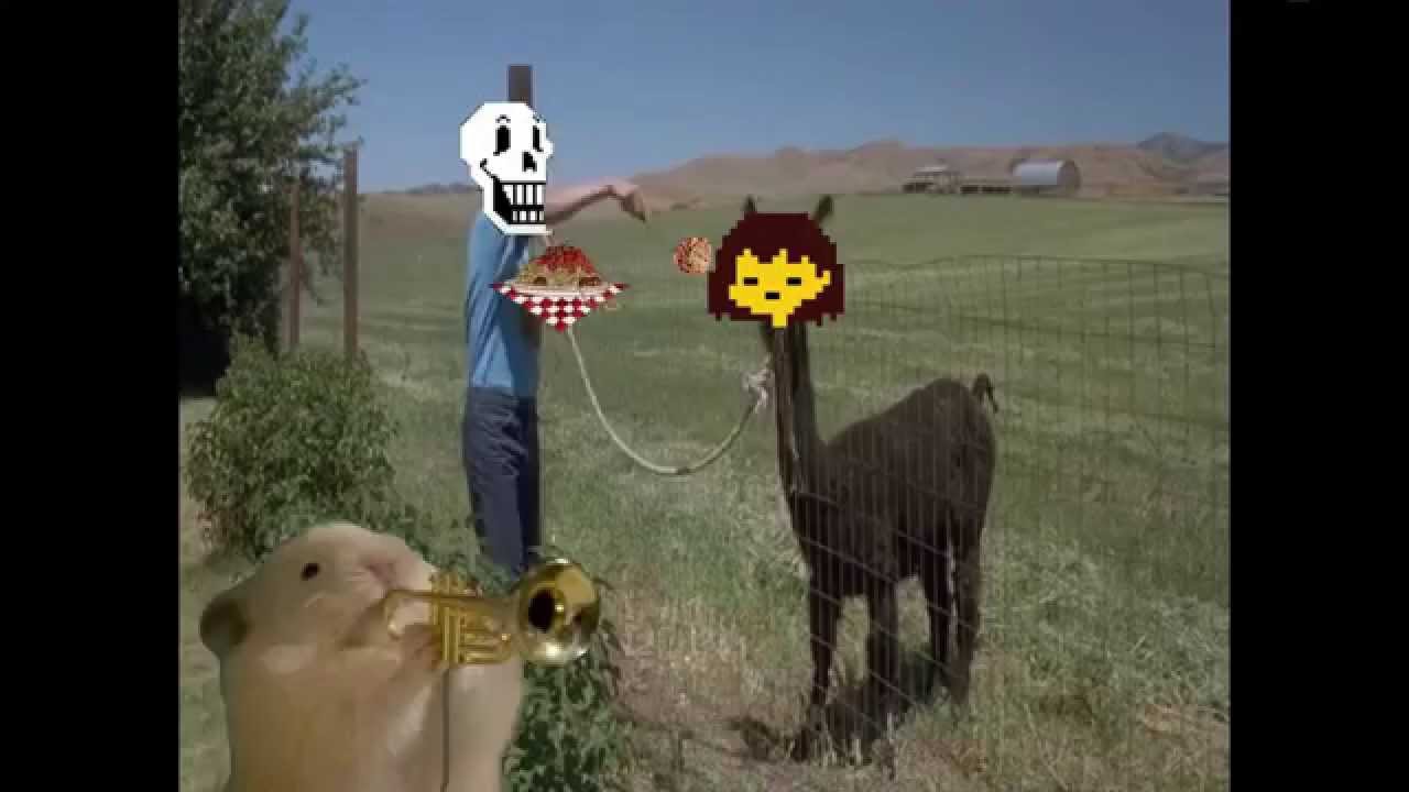 UNDERTALE - Papyrus forces Frisk to eat his spaghetti - YouTube