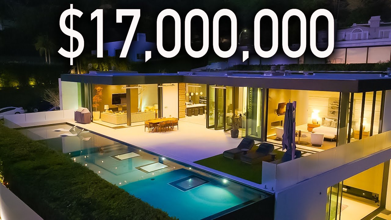 Touring a Modern Party House in the Hollywood Hills - YouTube