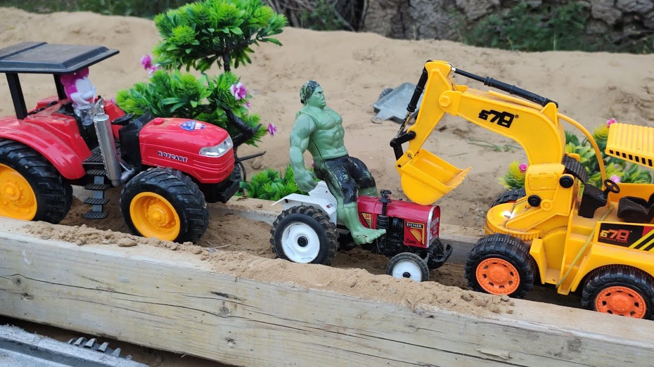 JCB vs hulk with tractor kids tractor toys for kids #kids #toys # ...