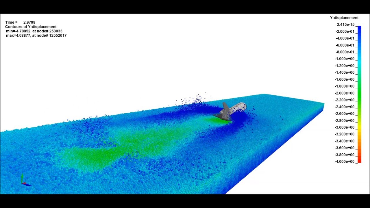 space shuttle landing - LS-DYNA discrete method (DEM) - YouTube