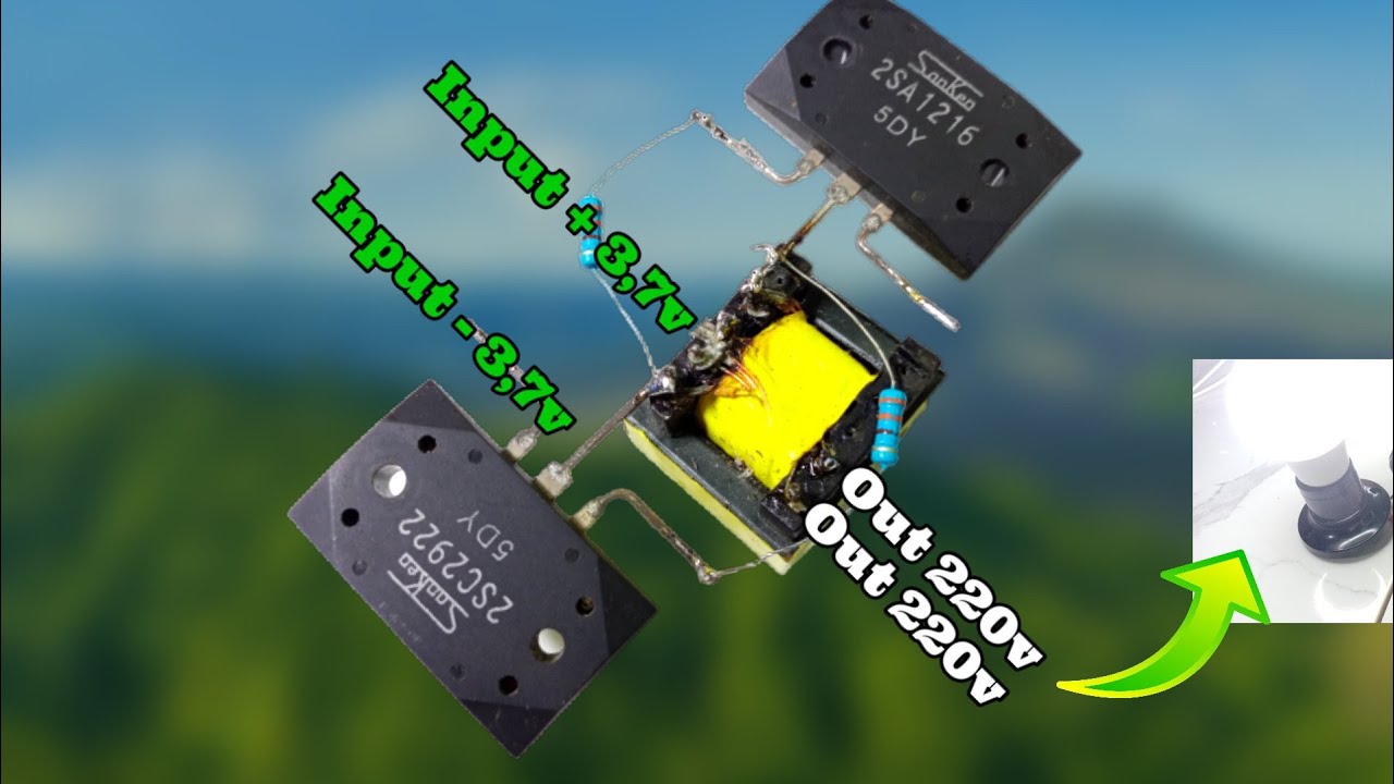 Inverter 2 Transistor NPN & PNP - YouTube