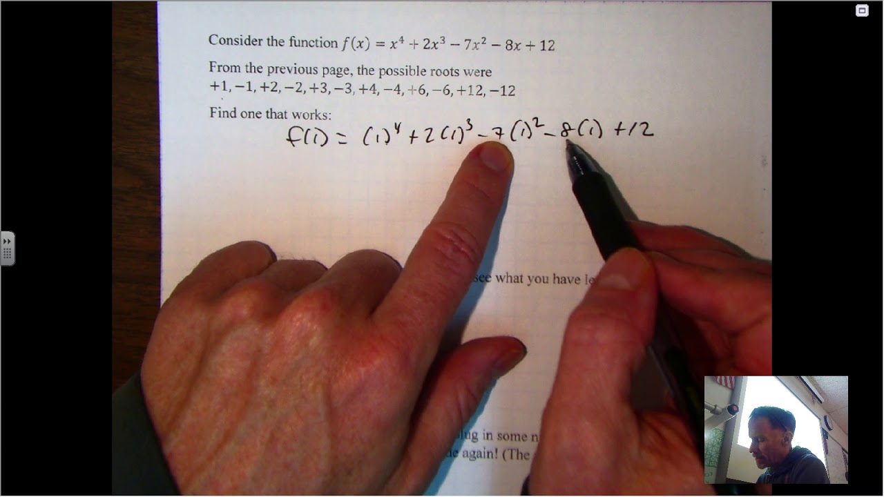 Rational Root Test Part 2 - Finding Roots - YouTube