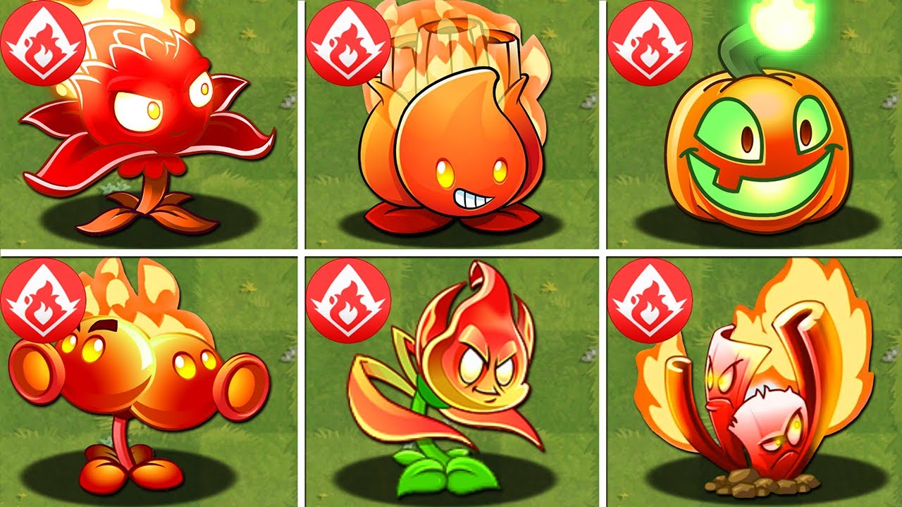 PvZ 2 Final Boss - All FIRE Plants Power-Up vs PvZ 2 Final Bosses Fight ...
