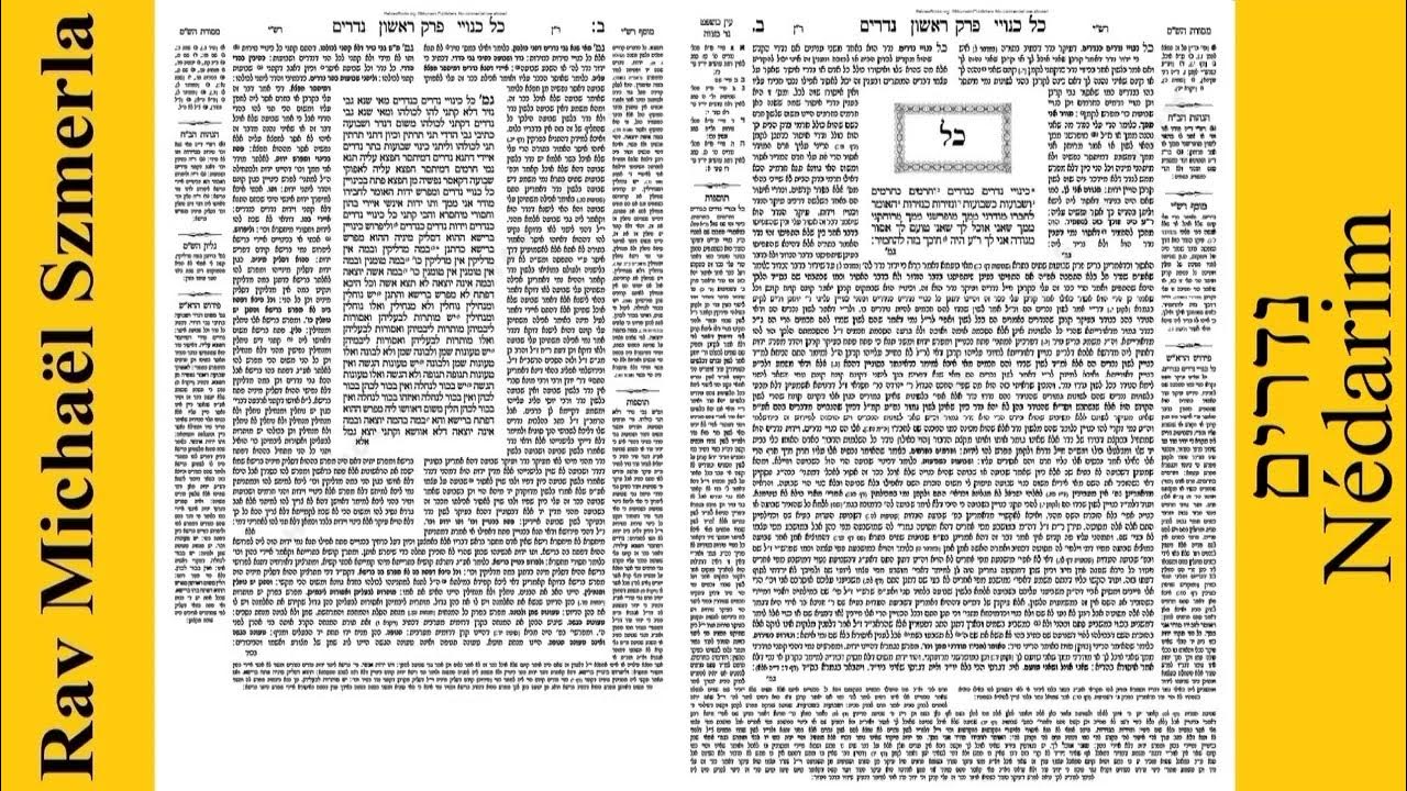 Rav Michaël Szmerla - Nédarim 82 - YouTube