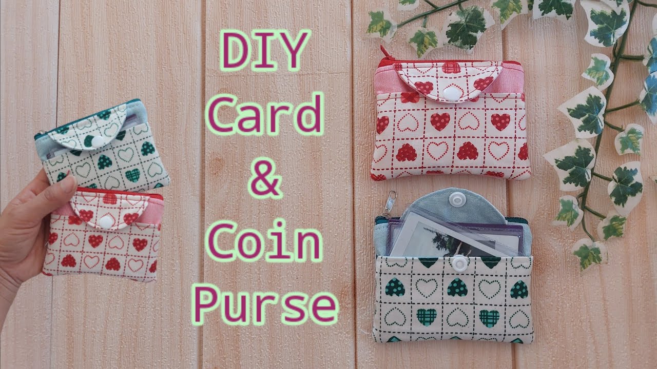 DIY Card & Coin Purse. How to make simple design card & coin purse ...