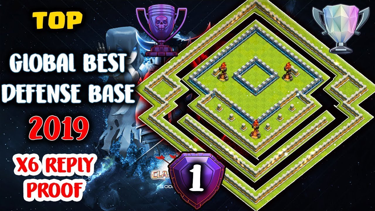 TOP GLOBAL BEST DEFENSE BASE 2019 | TH12 BEST LEGEND LEAGUE DEFENSE ...