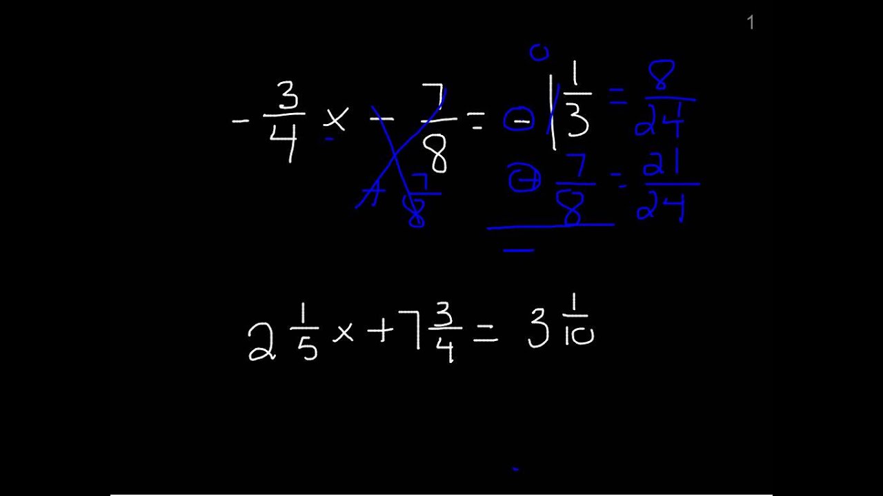 Pre-Algebra 2 step equations with fractions - YouTube