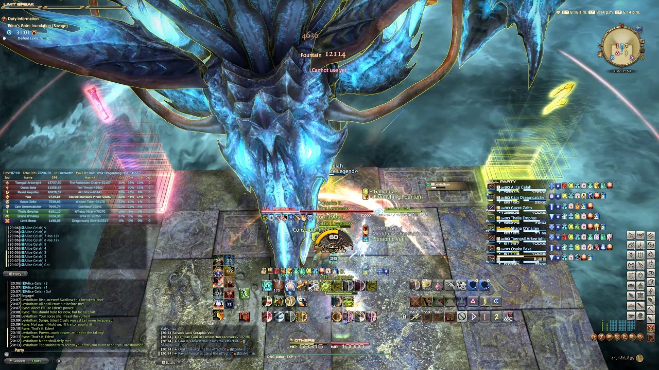 FFXIV Eden's Gate: Inundation Savage (E3S) DNC PoV 04.08.19 - YouTube