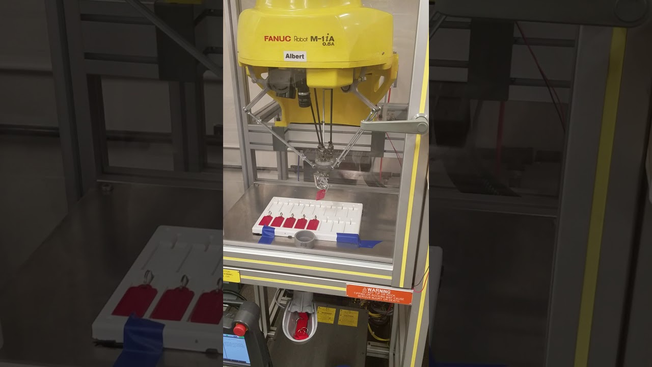FANUC M-1iA - Key Chain Dispensing Robot - YouTube