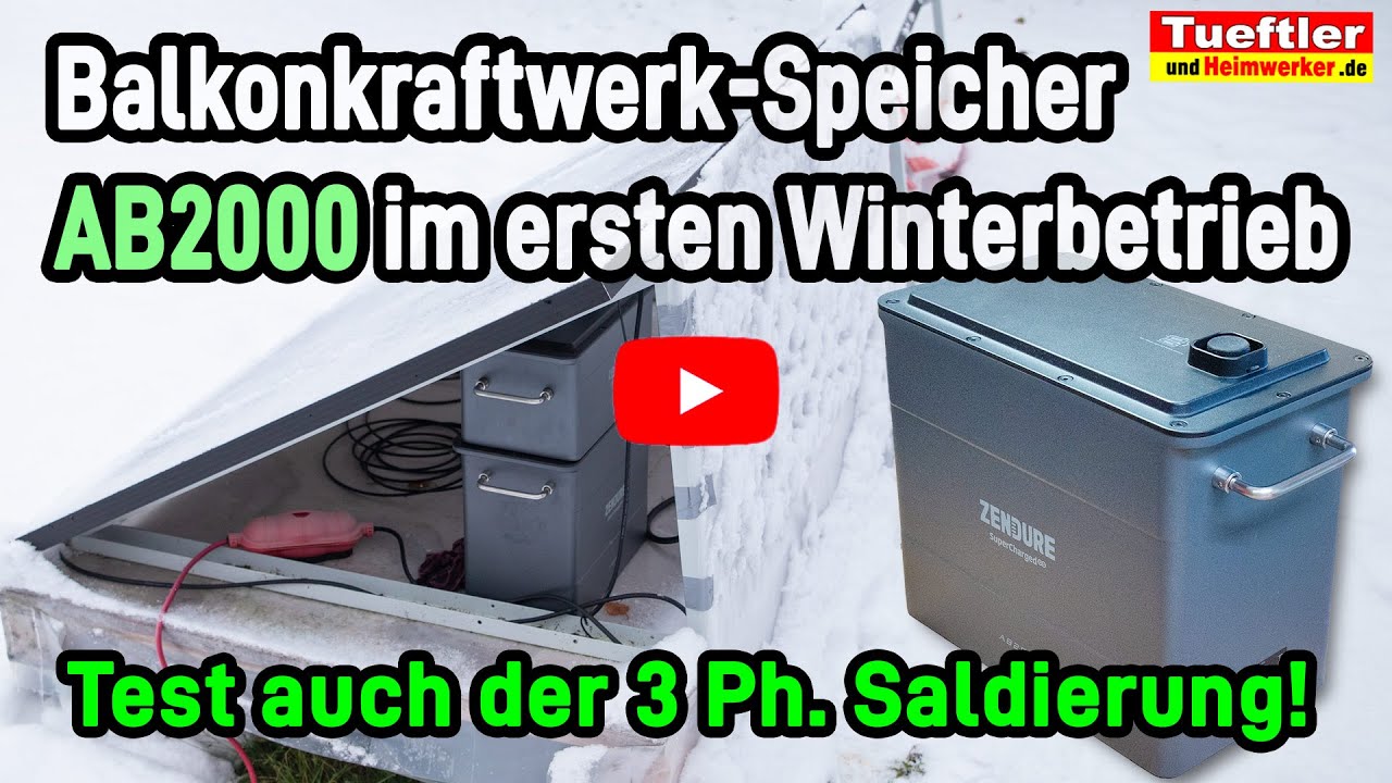 SolarFlow saldiert - sowie AB2000 im ersten Winter Test am ...