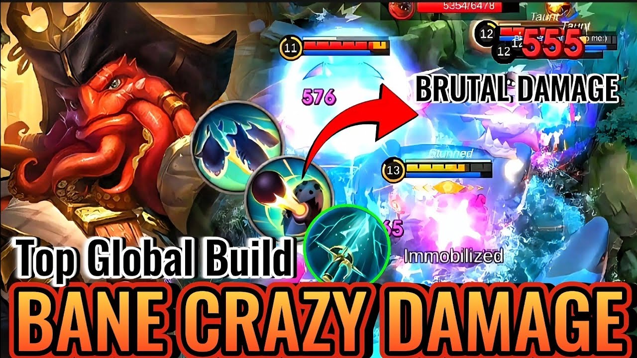 BANE GAMEPLAY MOBILE LEGENDS INSANE DAMAGE - TOP GLOBAL BUILD - BEST ...