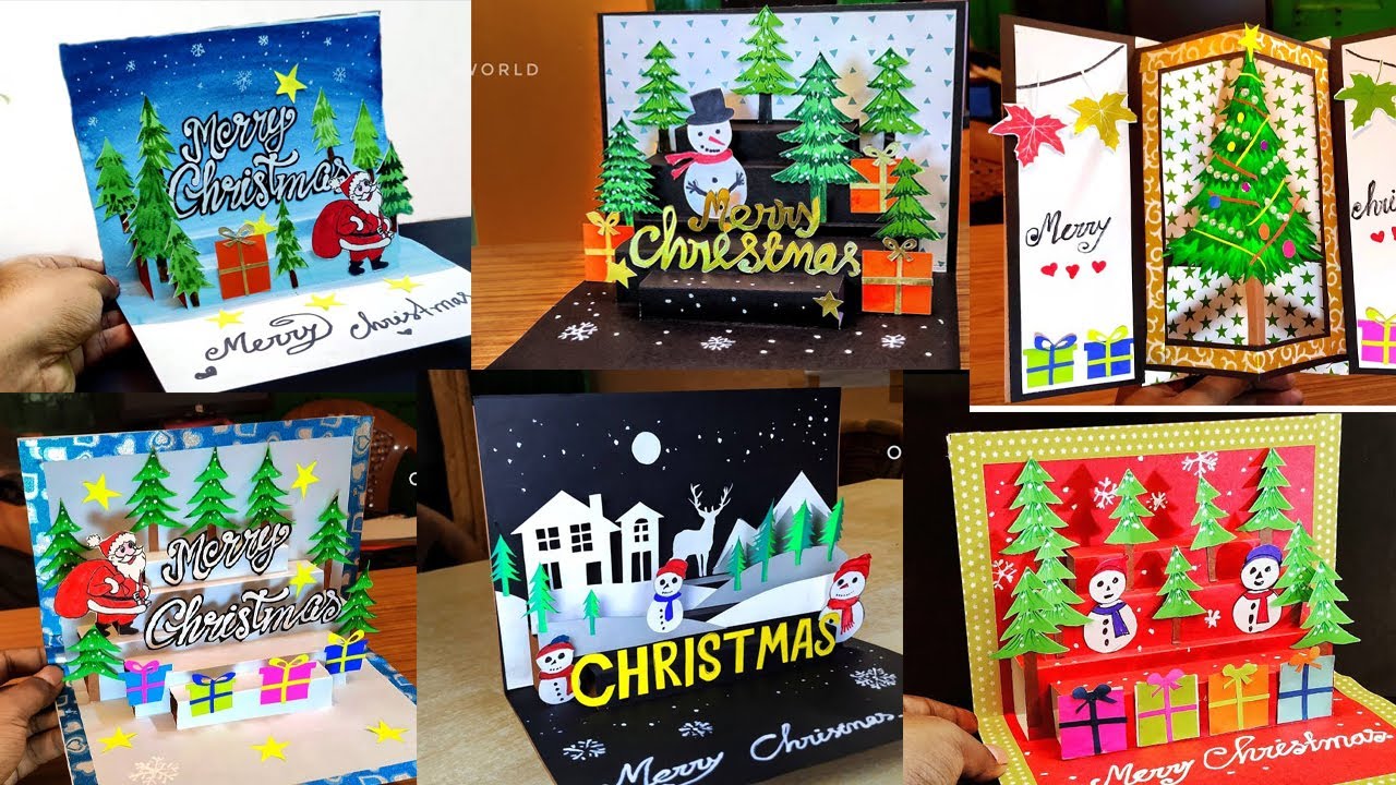 6 DIY Pop up Christmas cards /Handmade Christmas Greeting cards /How to ...