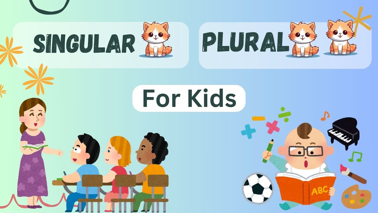 Singular & Plural Nouns For Kids| English Grammar for Kids| Singular ...