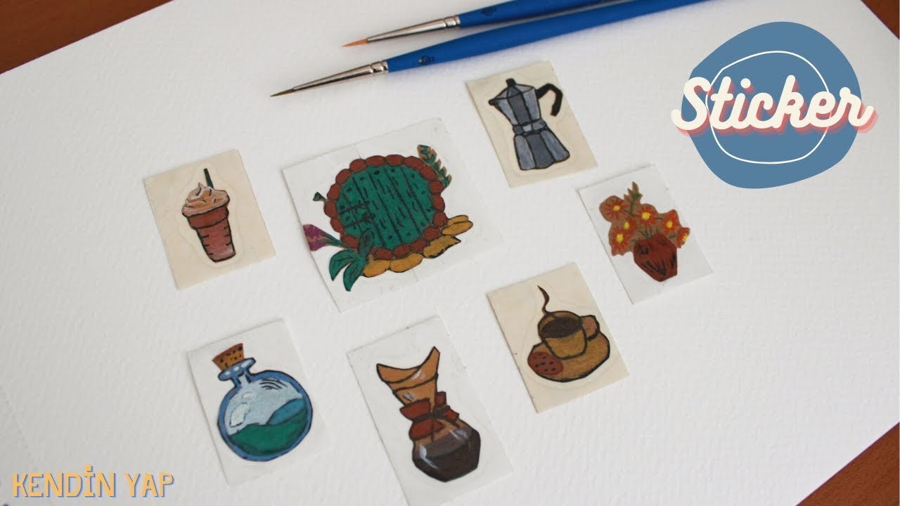 Evdeki Malzemelerle Sticker Yapımı - YouTube