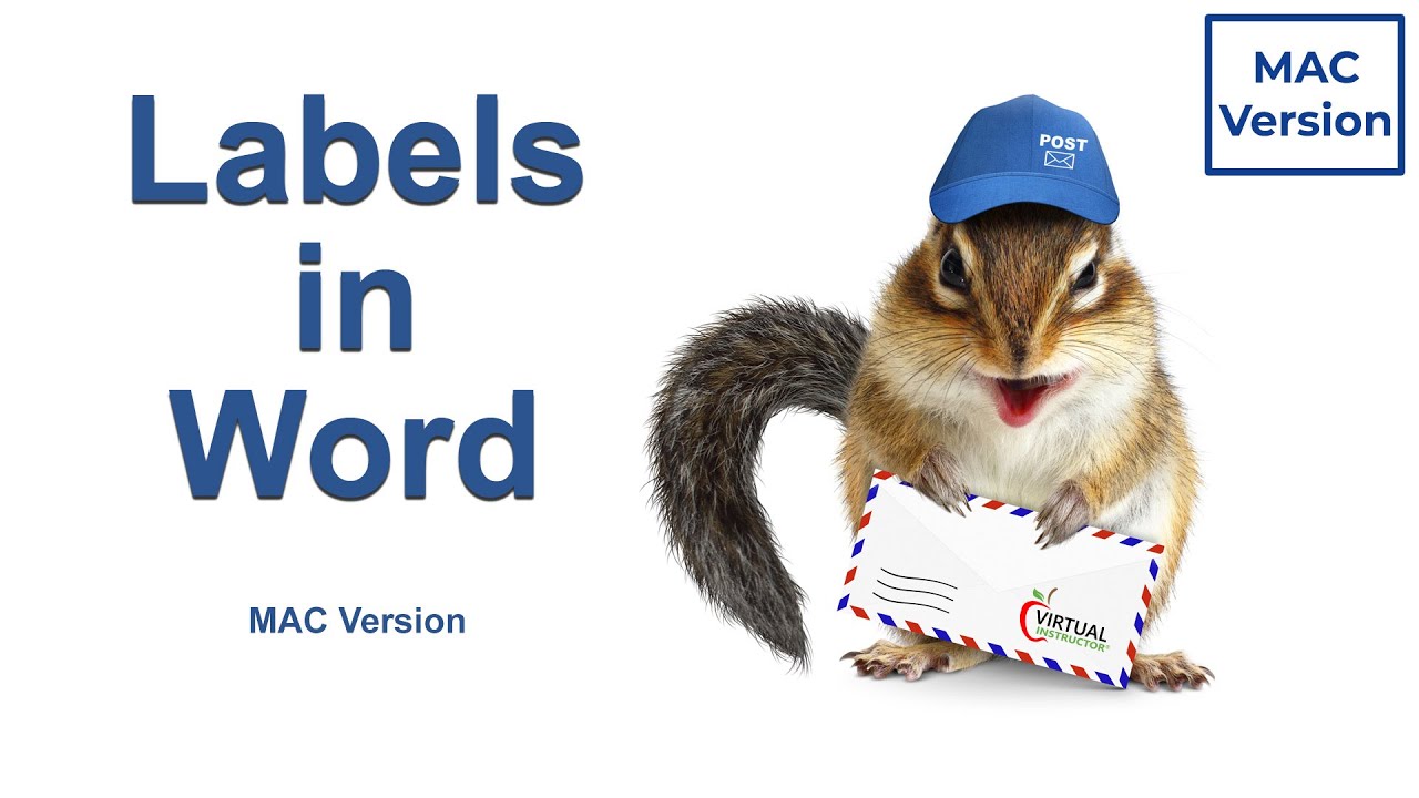 How to Create Labels in Word MAC Version - YouTube