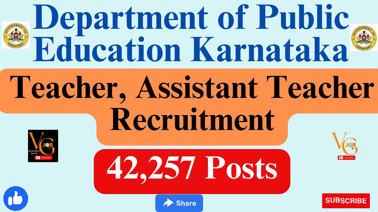 SCHOOL EDUCATION DEPT KARNATAKA JOBS NOTIFICATION 2023 || APPLY FOR ...