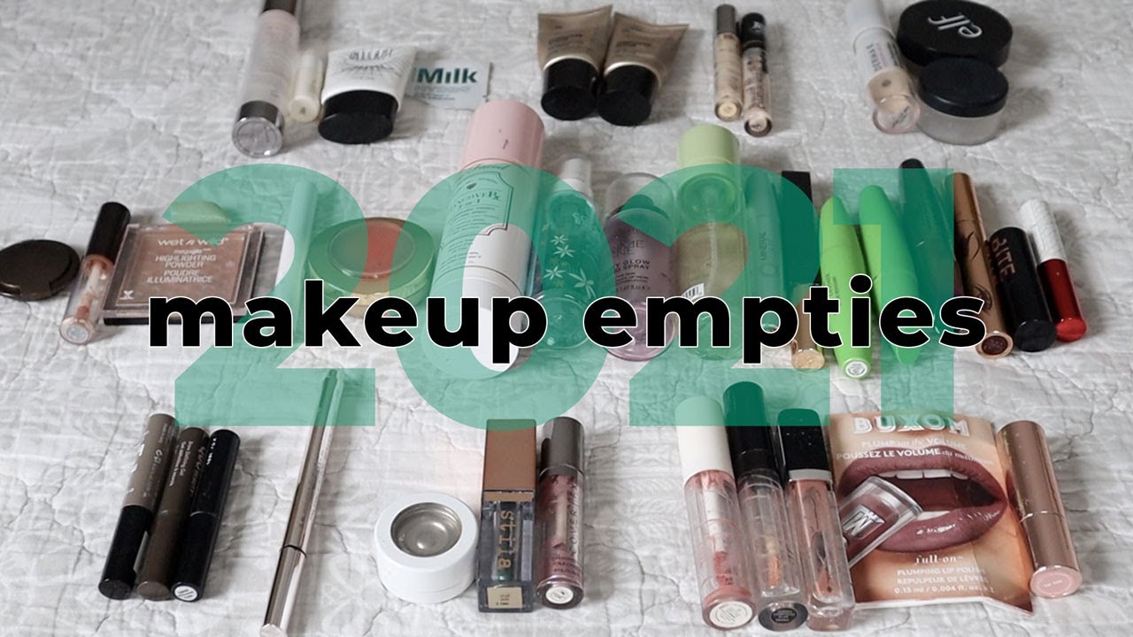 2021 Makeup Empties! | All The Makeup Products I've Used Up This Year ...