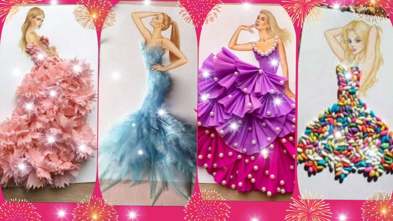Fashion barbie dolls design drowning esay art dresses beautiful barbies ...