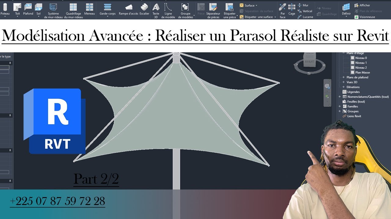 Création d’un Parasol Ultra Détaillé dans Revit Architecture part 2/2 ...