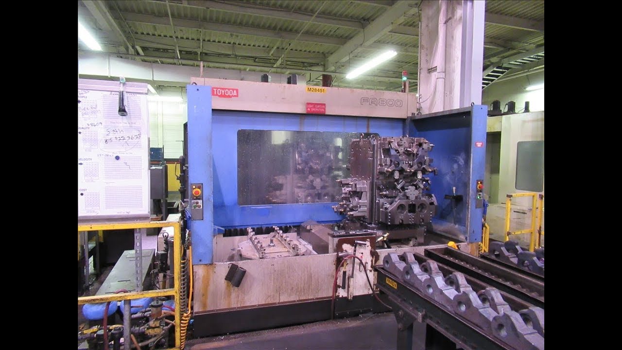 TOYODA FA800 CNC HORIZONTAL MACHINING CENTER - YouTube