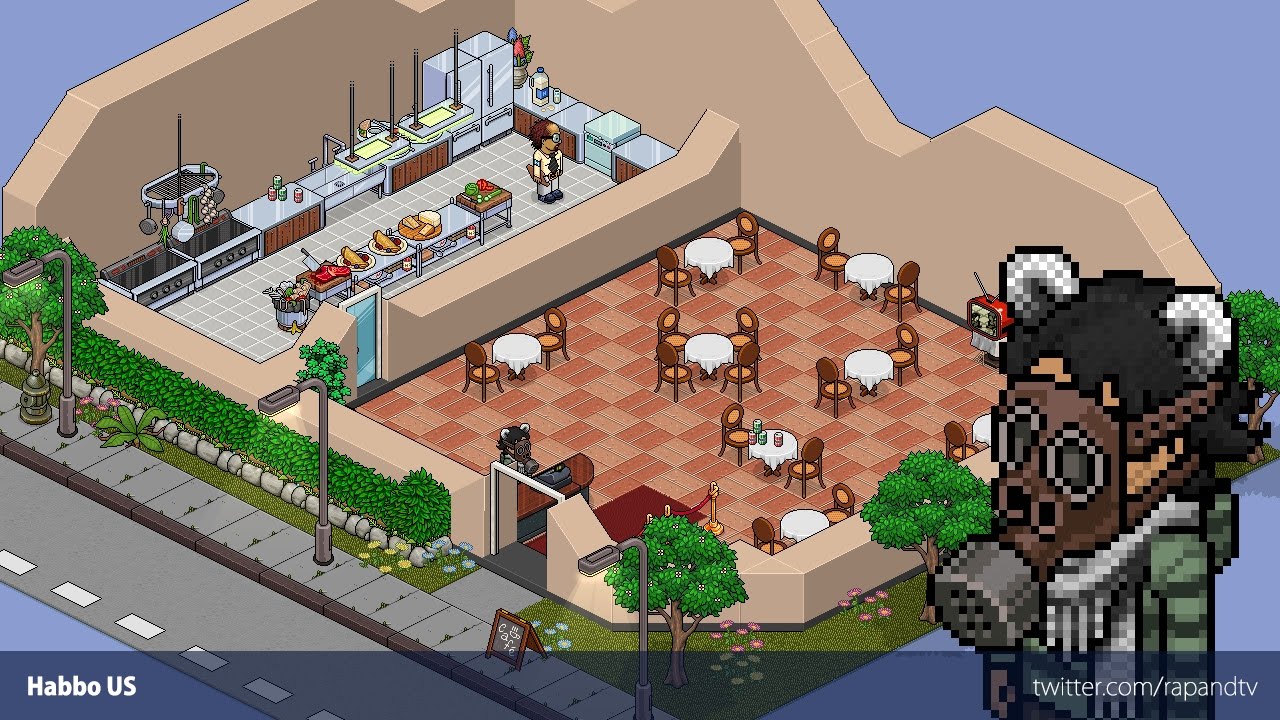 Habbo speedbuild | Small and simple Café - YouTube