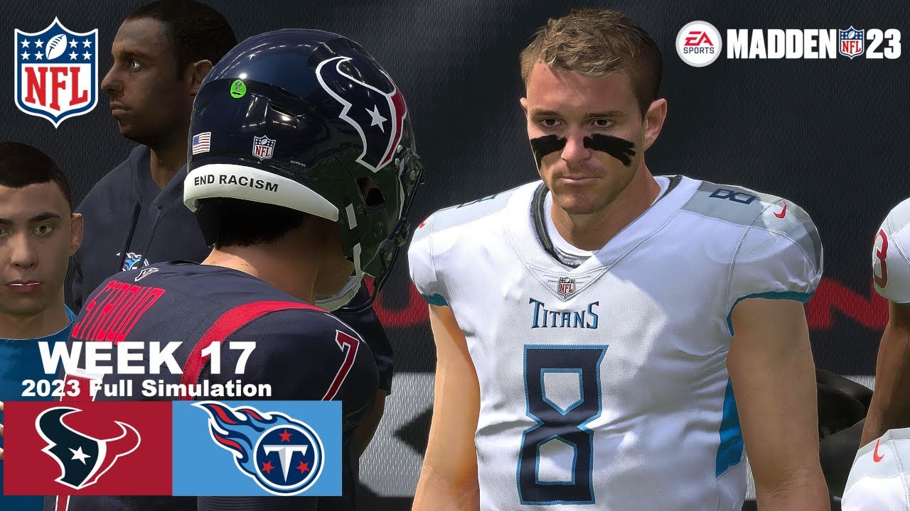 Madden 23 CJ Stroud Texans vs Will Levis Titans Simulation Week 17 2023 ...