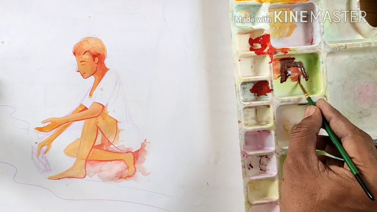Try Art Colouring human figure - YouTube
