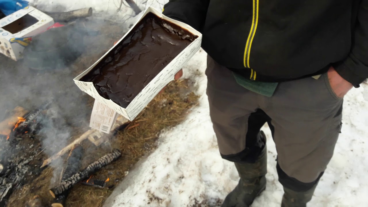 Burning birch tar/pitch part 4/7 - YouTube