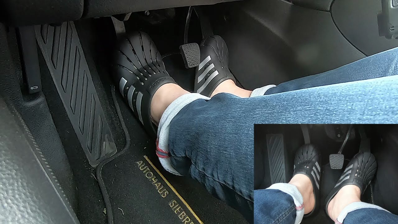 Pedal Pumping #218: Driving Opel Astra with Adidas Adilette Clogs ...