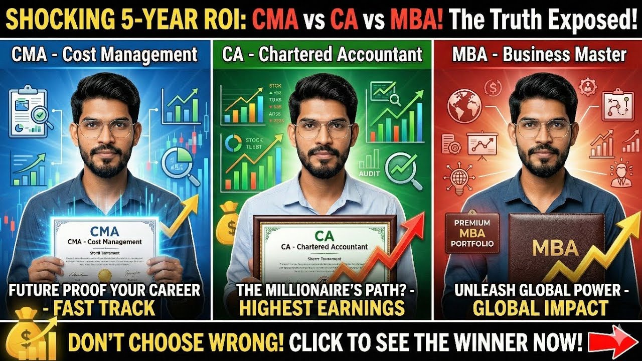 “CMA vs CA vs MBA: Best ROI in Just 5 Years (Honest Breakdown ...