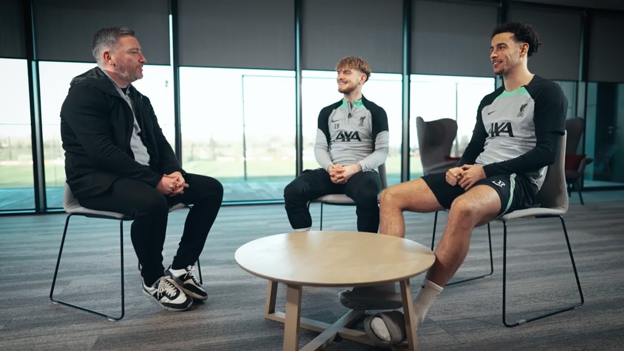 Elliott & Jones show praise for progress in Liverpool first-team - YouTube