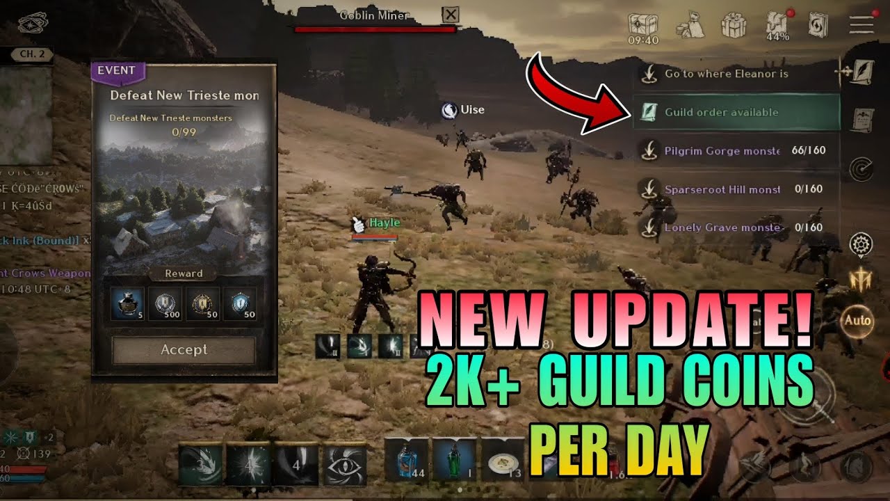 Night Crows New Update Event | 2k+ Guild Coins Daily - YouTube