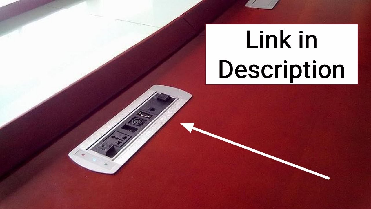 Built-in hidden socket with USB and 220 in a wooden table top for home ...