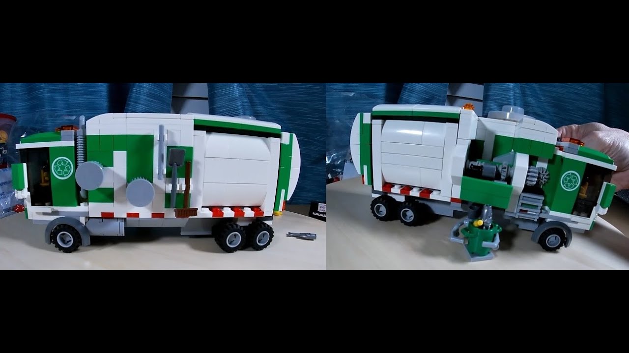 Lego City Garbage Truck W/Side Loading & Compactor Complete - YouTube