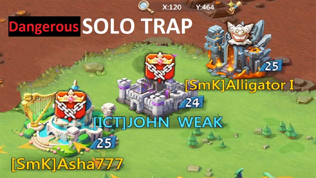 Castle 24 Solo Trap vs Heavy Hits / T5 Troops - Lords Mobile - YouTube