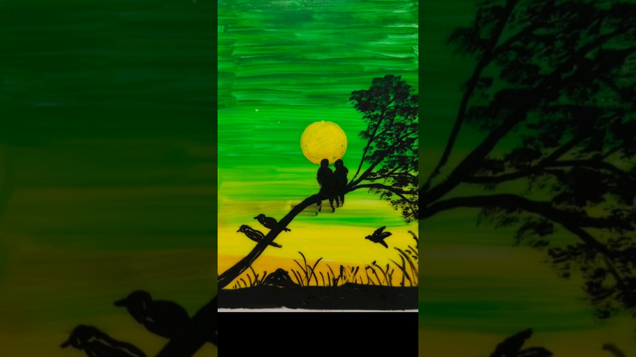 acrylic color drawing - YouTube