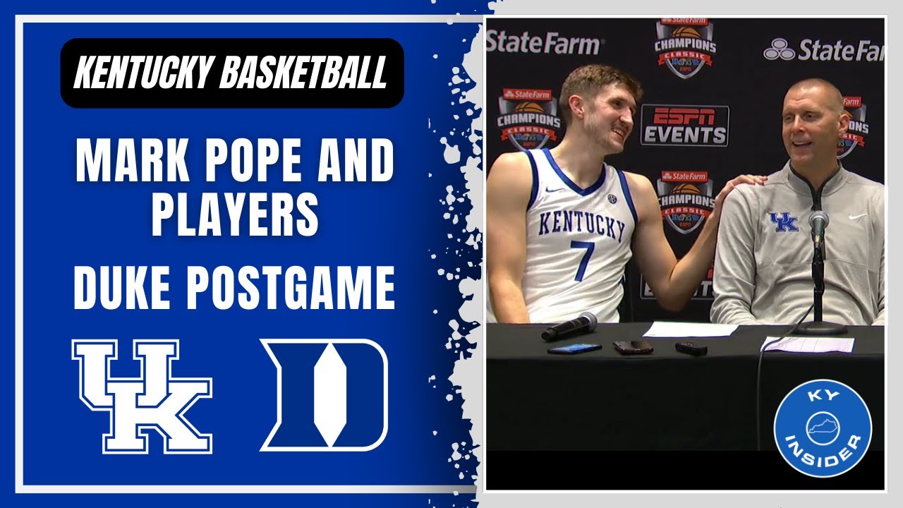 Mark Pope and Kentucky Players Recap Big Win Over #6 Duke in Champion's ...