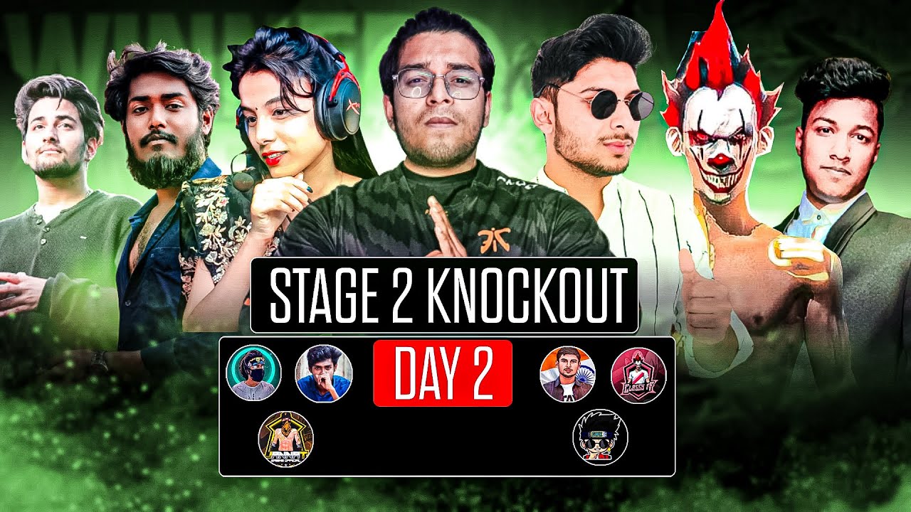 ALL YOUTUBERS TOURNAMENT🔥 KNOCKOUT S2😨DAY-2👽FT-CLASSY,GWK,UG,ANKUSH,ITZ KABBO - free fire live ...