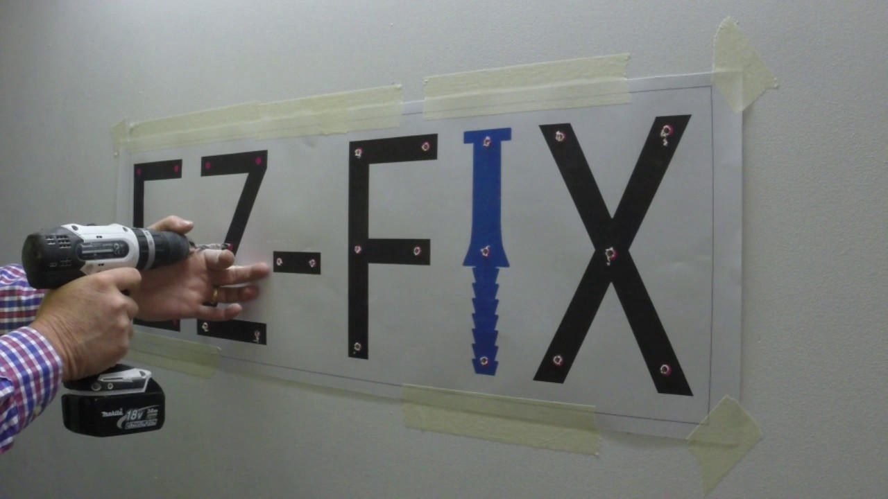 EZ-FIX Letter Fixings into Plasterboard Stud Wall - YouTube