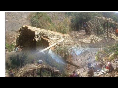 Village life !!! Traditional making hut🛖 in the field !!! Jhum ...