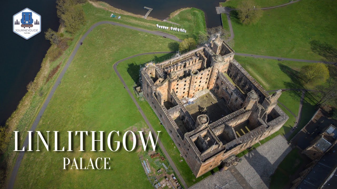 LINLITHGOW PALACE SCOTLAND, Birthplace of Mary Queen of Scots - drone ...