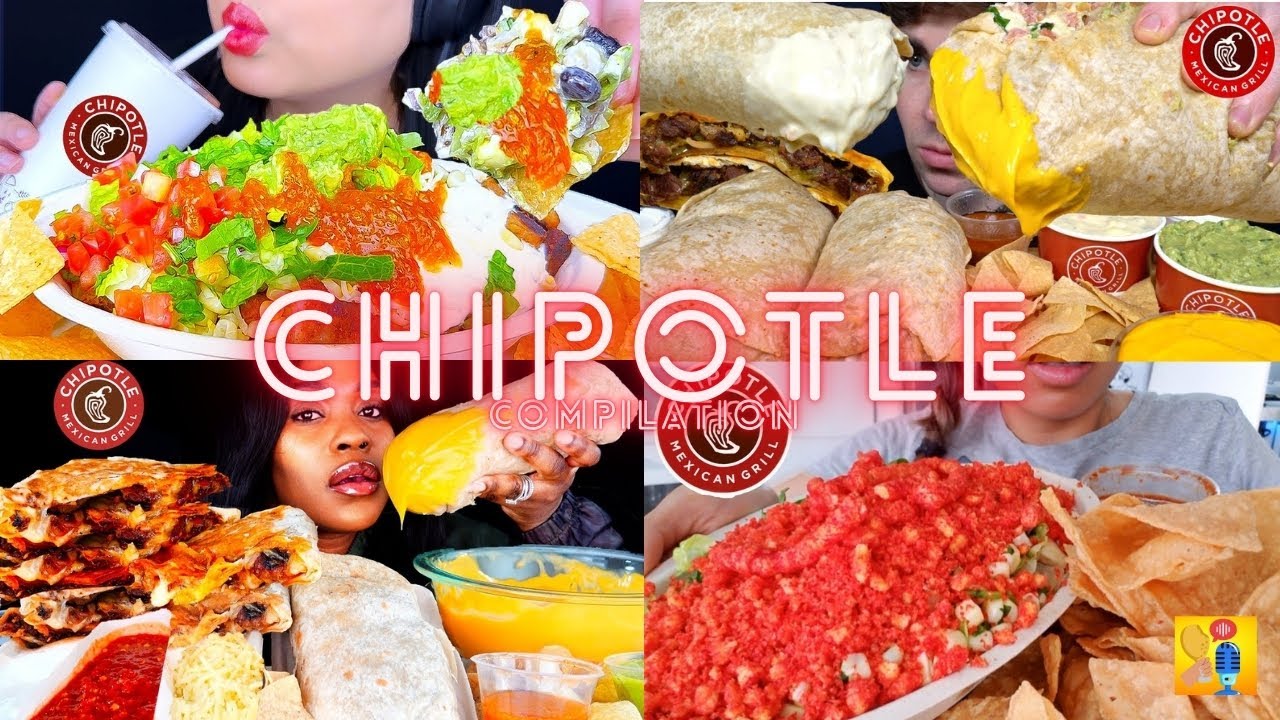 MUKBANG CHIPOTLE COMPILATION | ASMR BIG BITES | EATING SOUNDS - YouTube